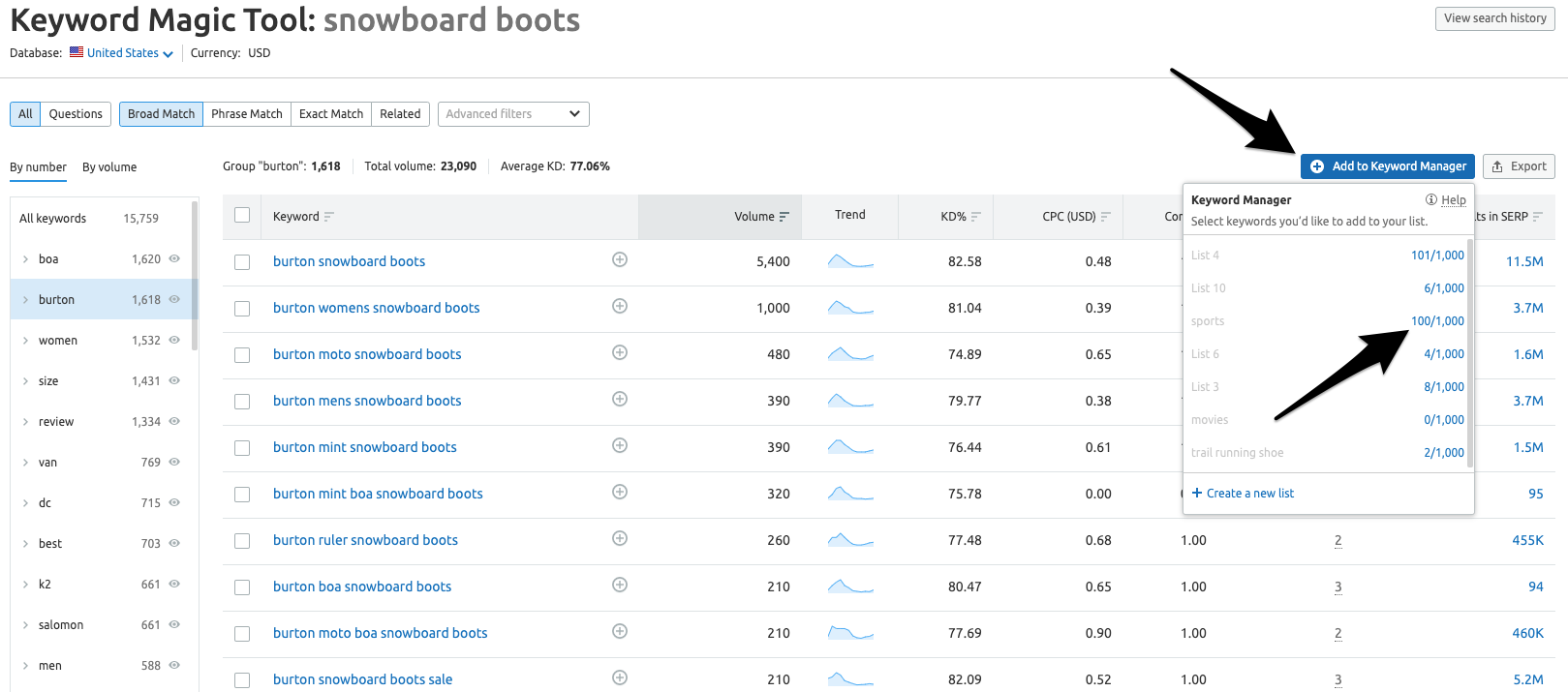 How To Use The Keyword Magic Tool Manual Semrush Toolkits Semrush